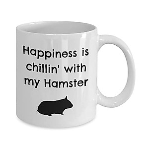 Hamster Coffee Mug, Hamster Coffee Cup, Hamster Gifts, Hamster Gifts for Her, Hamster Gifts For Him, Chillin with my Hamster (11 Fl Oz)