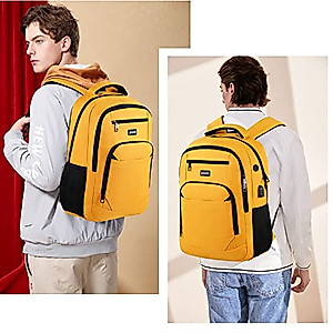 Paude Backpack School,Backpack Laptop,Bookbag for Teens 15.6 Inch College Backpack for University Business Work Travel,Orange