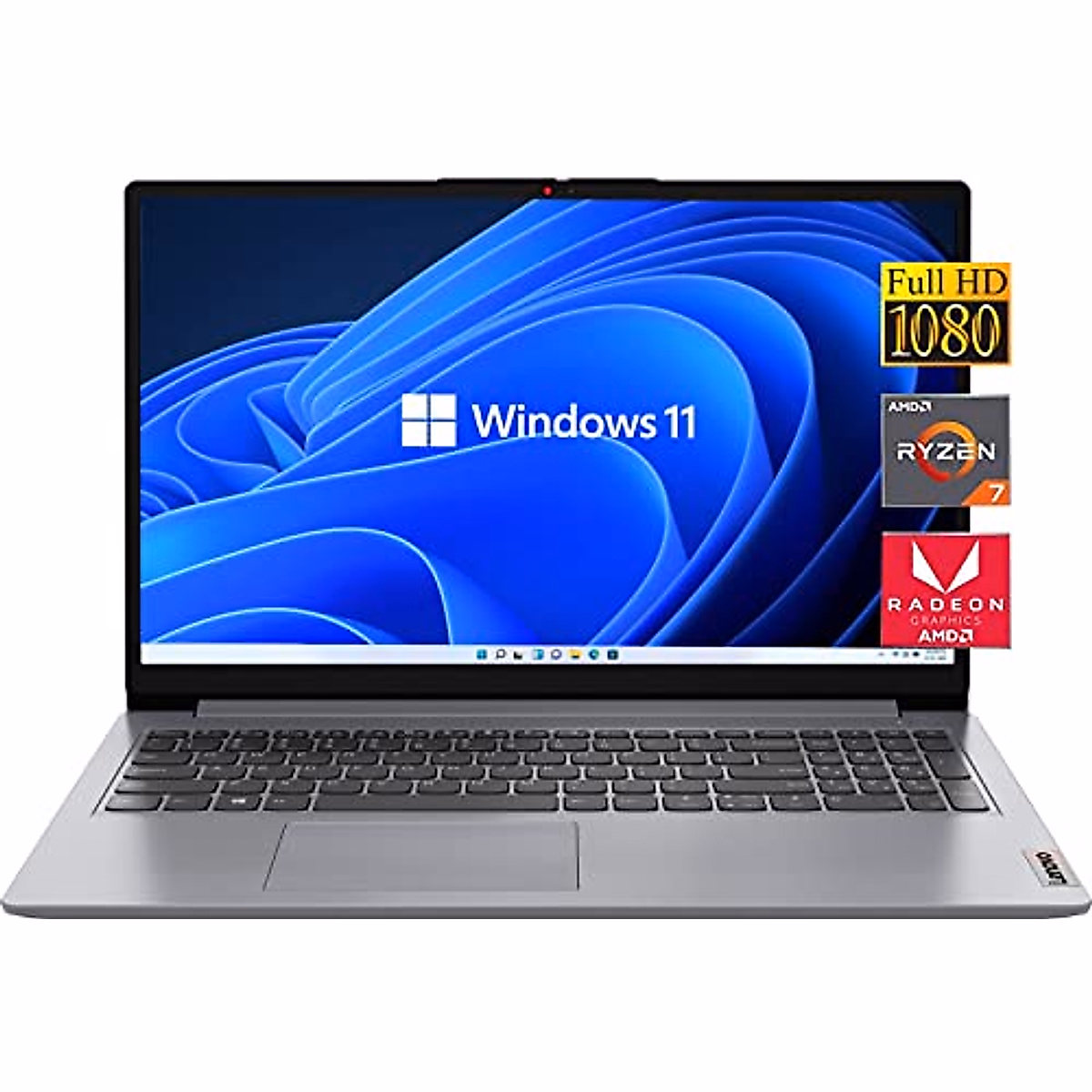 Lenovo 2023 Newest Ideapad 15.6 Inch FHD Touchscreen Laptop, AMD Ryzen 7 5700U (8 Core, Up to 4.3 GHz), 12GB RAM, 512GB SSD, Wi-Fi 6, Bluetooth 5, Windows 11 Home, Cloud Grey