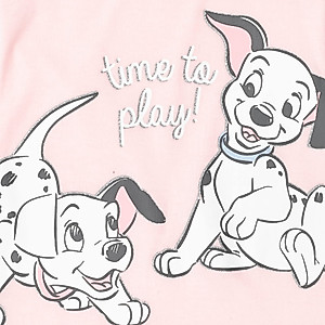 Disney Classics Patch Infant Baby Girls Romper and Headband Patch Pink 12 Months