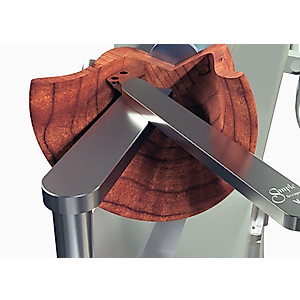 Simple Woodturning Tools Simple Scraper V 12" long angled carbide tool for steep or straight inside walls and bottom finishing, USA Made (Unhandled, Oval Cutter)