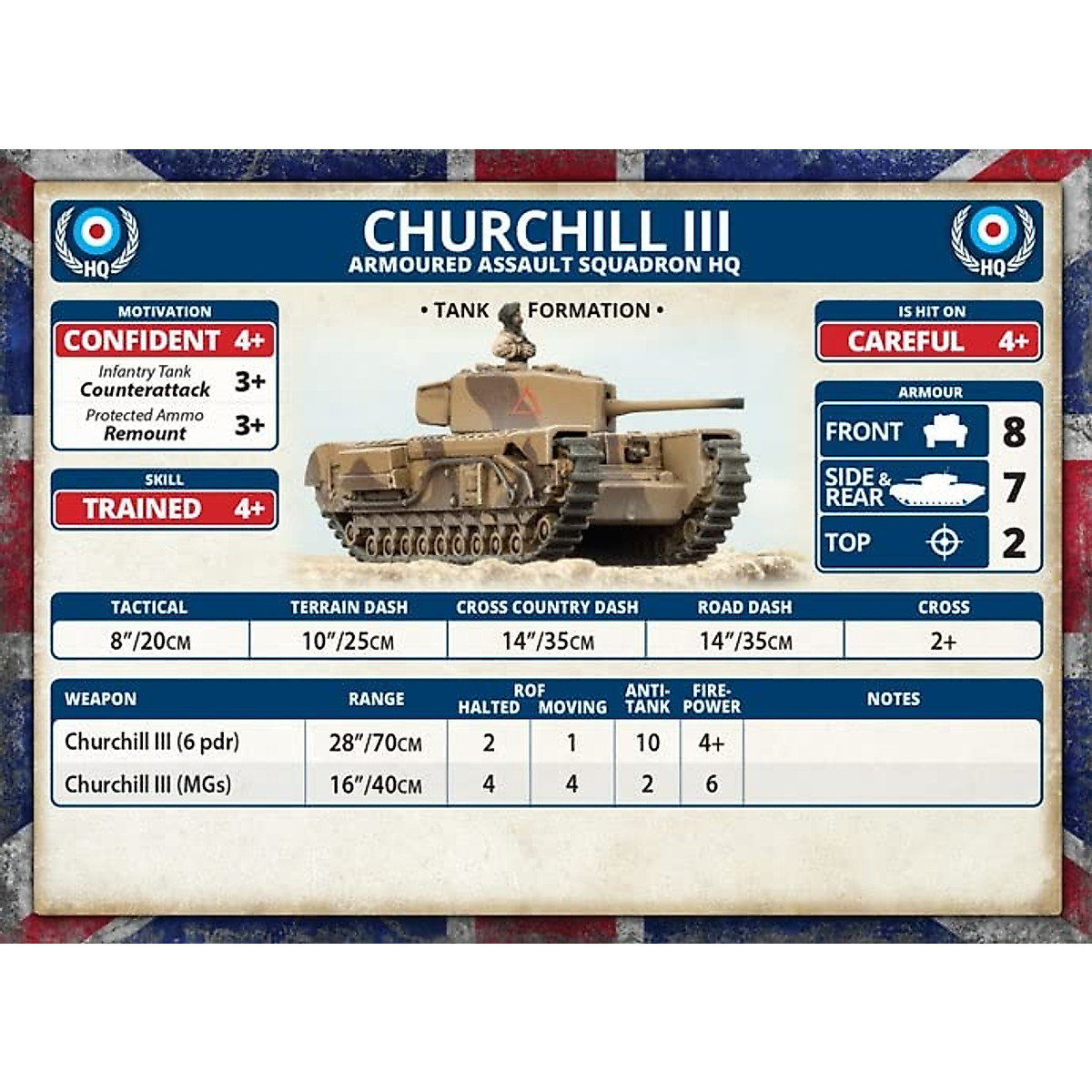 Flames of War Mid War British Churchill GC 3-Inch Gun Troop FOW BBX67