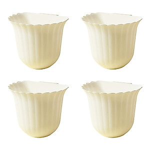 Mokylor 4 Pack Hanging Trash Can, Hanging Kitchen Waste Bins Over-Cabinet Trash Can, Collapsible Hanging Small Plastic Garbage Bowl Collecting Food Scraps for Bedroom Bathroom Office Camping