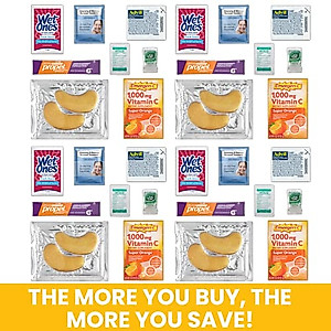 After Party Hang Over Kit Supplies for Bachelorette Party Favors, Bag Stuffers, Wedding Parties, 21st Birthdays & More - 7 Essential Drinking Supplies Per Set for by Real Vitamins (1 Set)