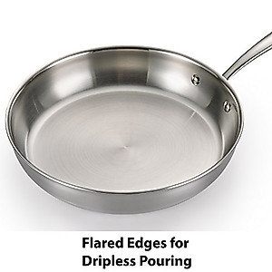 Lagostina Q940SC64 Tri-Ply Stainless Steel Multiclad Dishwasher Safe Oven Safe Metal Lid Cookware Set , 12-Piece, Silver