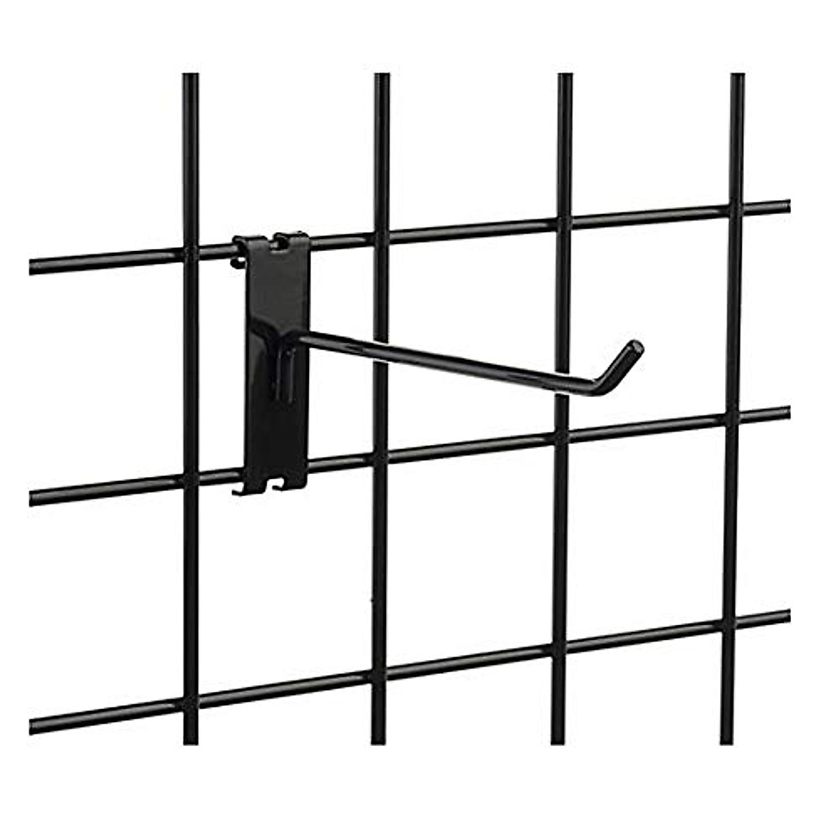 NAHANCO Metal GWH8B 8" Black Gridwall Peg Hooks (Pack of 12)