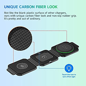 Wireless Charger for Samsung,RELAXYO Foldable 3 in 1 Fast Wireless Charging Pad Travel Station Compatible with Z Fold4/Flip/S23 Ultra/S22+/S21/S20/Note 20/10,Galaxy Watch 5 Pro/4/3/Active/LTE,Buds+