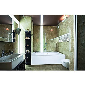 Hydro Systems Kona Rectangular Gel Coat Alcove Whirlpool Bathtub with Left Hand Drain, White, 60 x 36 x 15-Inch