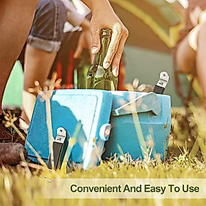 BEATURE Bottle Opener - 3 Pieces Magnetic Beer Bottle Openers - Metal Can Punch Opener Magnet for Fridge, 3 Colors