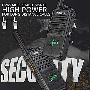 Retevis RB89 Bluetooth Walkie Talkies, 2 Way Radios Walkie Talkies Long Range, Wireless Earpiece, High Power, VOX, 2600mAh Battery, Rechargeable Walkie Talkie for Church School Security(2 Pack)