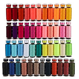 ilauke 95Pcs Bobbins Sewing Thread Kits, 400 Yards per Sewing Thread Polyester Spools with Case 45 Colors Sewing Supplies, Prewound Bobbin for Brother Singer Janome Hand & Machine Sewing