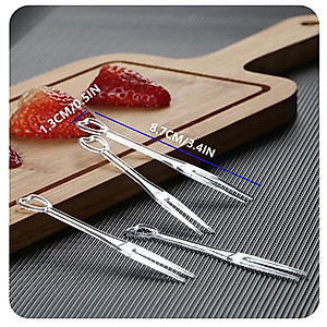 1000PCS Disposable Plastic Fruit Forks, Cake Forks, Mini Cocktail Tasting Forks, ThickenedForks for Fruits, Desserts, Cheese Cubes, Snacks (Black)