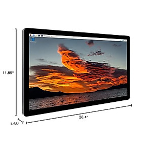 waveshare 21.5inch Capacitive Touch Monitor, 1080×1920 Full HD, Compatible with Raspberry Pi/Jetson Nano/PC-Monitor+ PI4B-2GB