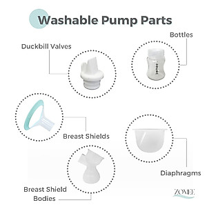 Zomee Flex Breast Nipple Shield Latch Assistance Inverted or Flat- Comfortable & Soft for Easy Pumping Use for Z1 Z2 Breast Pump (28 mm) 2 Pack