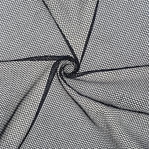 62 x 59-inch Slightly Stretchy Soft Mesh Black Mesh Fabric Netting Mesh Fabric Netting for Backpack Pocket and Straps, Netting Bag Shopping Bag, Netting Clothes and Sewing Projects