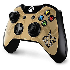 Skinit Decal Gaming Skin compatible with Xbox One Controller - Officially Licensed NFL New Orleans Saints Double Vision Design
