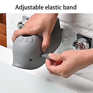 DYSONGO Faucet Cover Bathtub Baby Whale Spout Cover Soft and Safety for Kids Gray