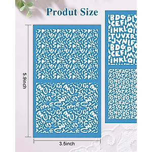 Puocaon Graffiti Silk Screen Stencils - 6 Pcs Reusable Polymer Clay Silk Screen Stencils, Cute Screen Stencils for Polymer Clay Earrings Making, Silk Screen for Transfer Patterns on Polymer Clay