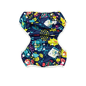 Babygoal Baby Girl Swim Diapers, Reusable Adjustable Washable Swim Underwear Fits 0-8M Baby Gifts and Swimming Lessons 2 Pack Small