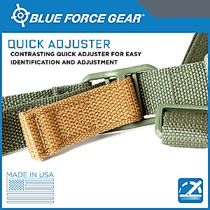 Blue Force Gear Vickers Sling | 2 Point Sling Adjusts for Carrying Positions | 54-64 inches (Black)