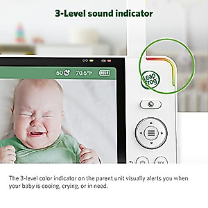 LeapFrog LF920HD Color Night Vision Video Monitor, 7" HD Display, 360 Pan Tilt, Night Light, Temp & Humidity Sensor, Up to 15Hrs Video Time, Range Up to 1000ft, Secure Transmission