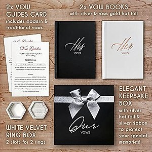 Vow Books with Ring Box for Wedding Ceremony, Vow Books for Wedding, Vow Book, Wedding Vow Books, Vow Books His and Hers, Vows Book, Wedding Vows, Wedding Vows Book, His Her Vows Book