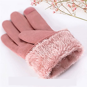 Winter Gloves for Women Cold Weather Warm Ladies Girls Ski Snow Gloves Touch Screen Texting Gloves Running Cycling Driving Black Gloves