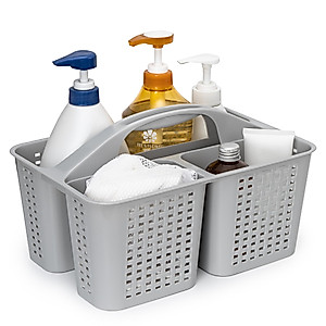 Tiawudi Portable Shower Caddy, Caddy Organizer with Handle, Plastic Shower Basket Hold Soap, Shampoo, Hair Supplies and Beauty Products, Cleaning Supplies Organizer for Home, Dorm, Shelf and Cabinet