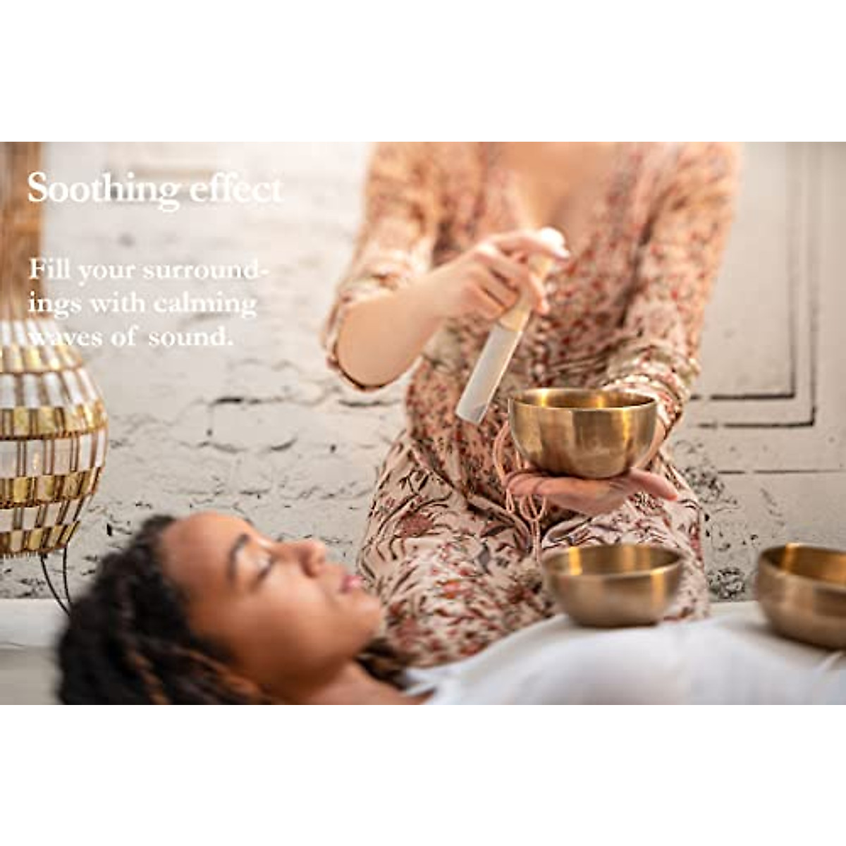 Singing Bowl Resonant Mallet Striker, Leather Finish with Wood Body — Made in India — For Meditation, Sound Healing Therapy and Yoga