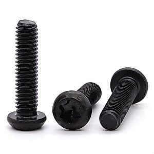 Glvaner M6-1.0 x 30mm (25 pcs) Button Head Torx Drive Machine Screws, 10.9 Grade Alloy Steel, Black Oxide Finish, Full Thread Coverage