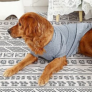 Dog Hoodie, Comfortable Soft Breathable Warm Dog Clothes, Outdoor Sports Dog Face Hoodie, for Small, Medium, and Large Dogs (8X-Large, Light Gray)