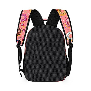 oallpu Colorful Donut Backpack, Casual Lightweight Laptop Bag, Cartoon Shoulders Backpack Cute Daypack with Multiple Pockets(Colorful Donut)