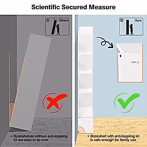 Tangkula 10 Tier Tree Bookshelf with Drawer, Floor Standing Storage Rack for CDs, Movies & Books, Display Utility Shelves for Bedroom, Living Room & Home Office (White, 10 Tier)