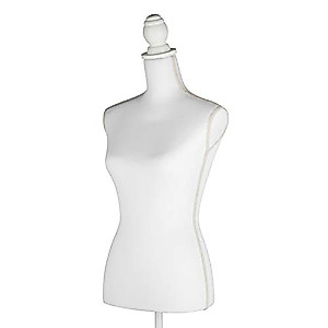 Female Dress Form Mannequin Torso Adjustable Height Mannequin Body with Tripod Stand for Clothing Dress Jewelry Display, White