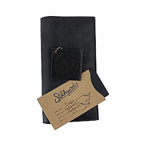 Hide & Drink, Checkbook Cover, Minimalist Organizer, Check Presenter, Bill Holder for Waiter and Waitress, Restaurant Accessories, Full Grain Leather, Handmade, Charcoal Black