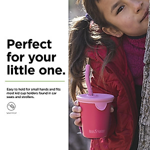 KLEAN KANTEEN Rouge Red Kid Cup with Straw Lid, 1 EA