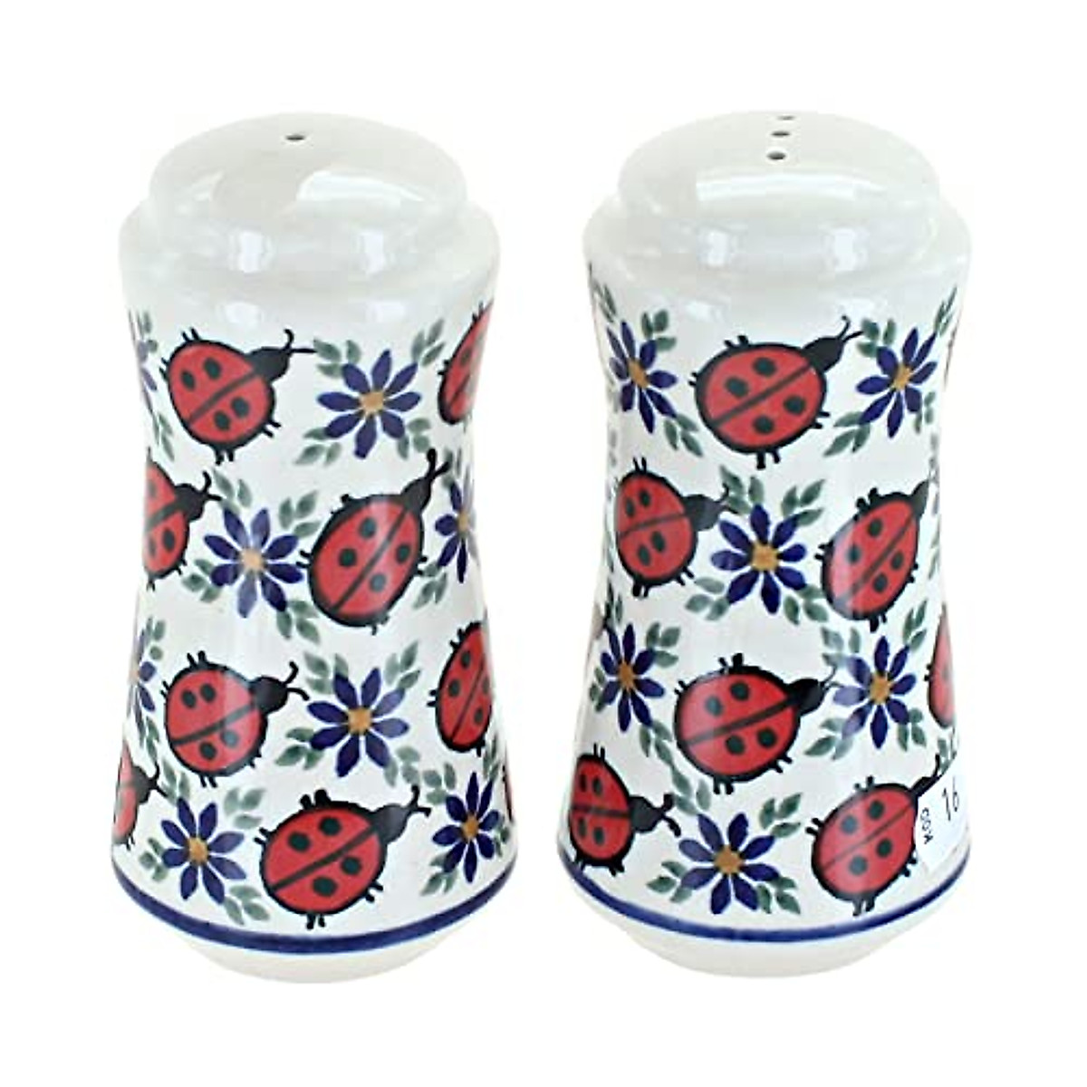 Blue Rose Polish Pottery Lucky Lady Salt & Pepper Shakers