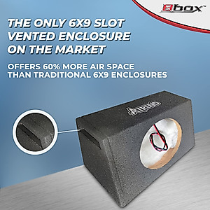 Atrend Bbox Vented 6” x 9” Pro Audio Tuned Speaker Subwoofer Enclosures - Designed, Engineered in USA - Improve Audio Quality, Sound & Bass - Nickle Finish Terminals