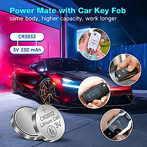 CR2032 3 Volt 230 mAh Lithium Coin Cell Battery 100 Pack