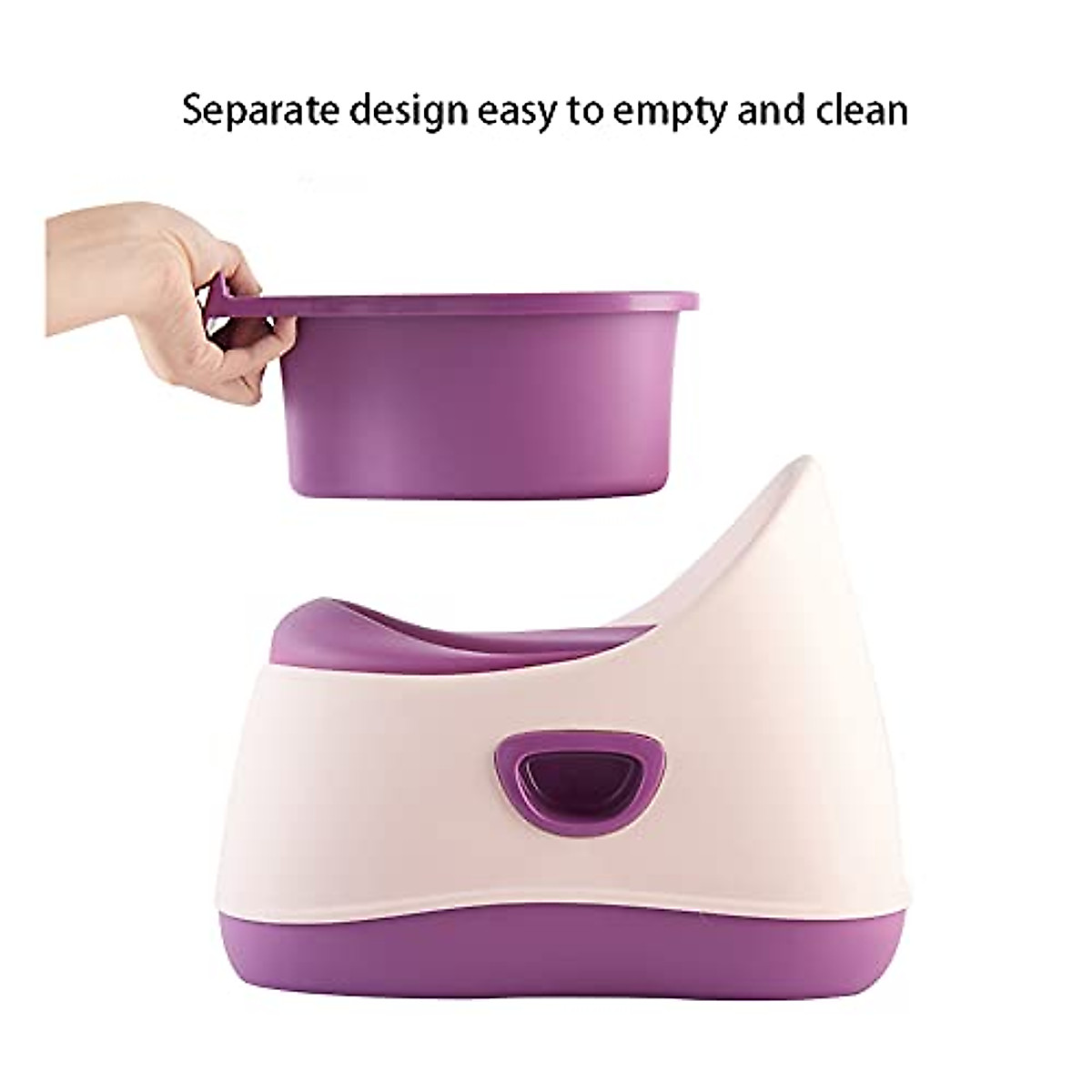 Potty Training Chair,PHEENOWL Portable Toddler Potty Training Toilet Seat with Removable Container,Non Slip and Easy-Clean kids potty built in Splash Guard for Boys Girls (Blue, PP seat)