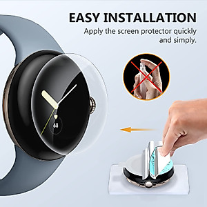 EGV 6 Pack for Google Pixel Watch 3 41MM Screen Protector/Pixel Watch 2 Screen Protector, TPU Film [Self-Healing], Anti-Scratch, Ultra-Thin for Pixel Watch Series 3/2/1 Screen Protector