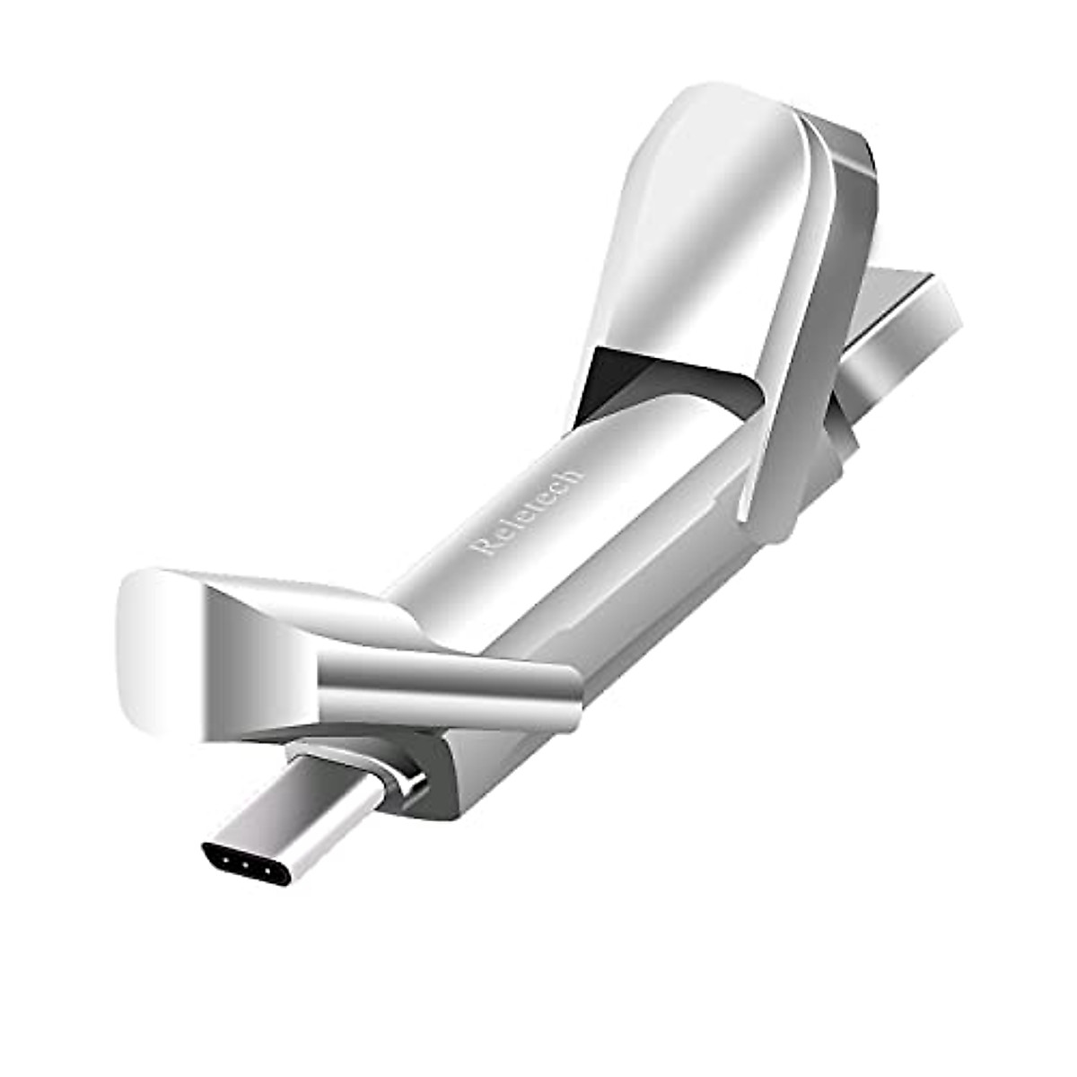 Reletech Portable SSD USB 3.2 Gen2 Type-C Dual Connectors up to 480MB/s Aluminum Mini External Solid State Drive Compatible with PS4/XBox/phone/TV/Windows/Mac(512GB)