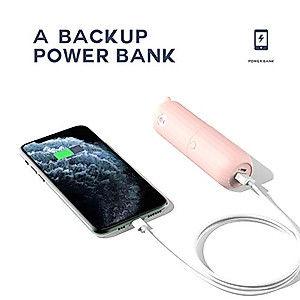 HOPEME Portable Fan, Mini Handheld Fan with 2500mAh Rechargeable Battery, USB Personal Pocket Fan 2 Speed Setting Small Folding Electric Fan for Camping and Outdoor (Pink)