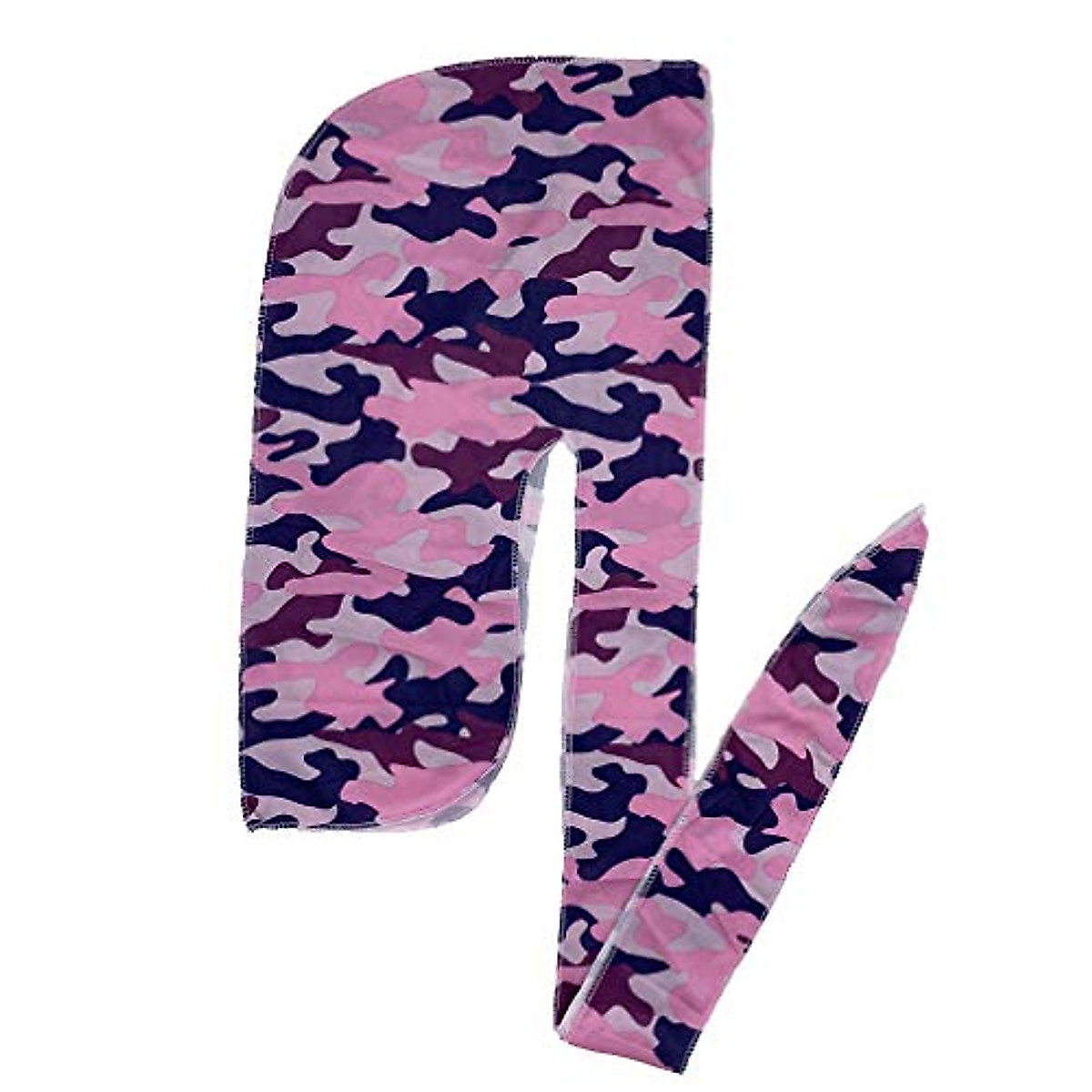 Military Camouflage Premium Silky Durags with Long Tail Colorful 360 Waves Doo rag for Men Du rag Cap (3/4 Packed) (Set15)