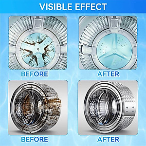 BLANDELLA Washing Machine Cleaner, Washing Machine Cleaning Tablets for Front Load and Top Load Washers, and Stain Remover for Laundry Tub 12-Month Supply