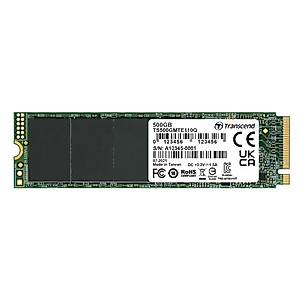 Transcend 500GB PCIe SSD M.2 (2280) NVMe PCIe Gen3x4 TS500GMTE110Q