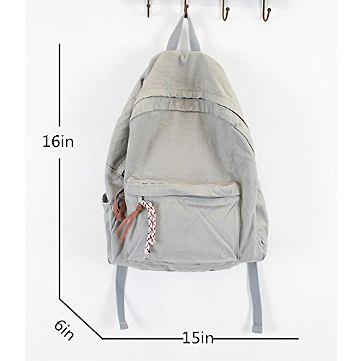 MiCoolker College School Backpack for Women Men Casual Canvas Denim Travel Daypack Purses Large