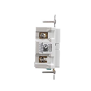 EATON TWRSGF15W Arrow Hart Tamper and Weather Resistant Duplex Gfci Receptacle, 125 Vac, 15 A, 2 Pole, 3 Wire, White