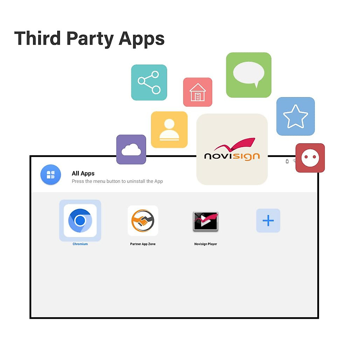 AG Neovo DS5551U 55'' Commercial Digital Signage Display for Business, All-in-one, 4K UHD, 500 nits, HDMI, USB, LAN, 24/7 Operation, Portrait and Landscape, Zero-Gap Wall Mount Kit Included