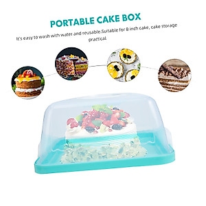 VICASKY Round Cake Carrier Two Sided Cake Holder Cake Carrier, Cake Stand with Lid and Handle, Cake Holder Storage